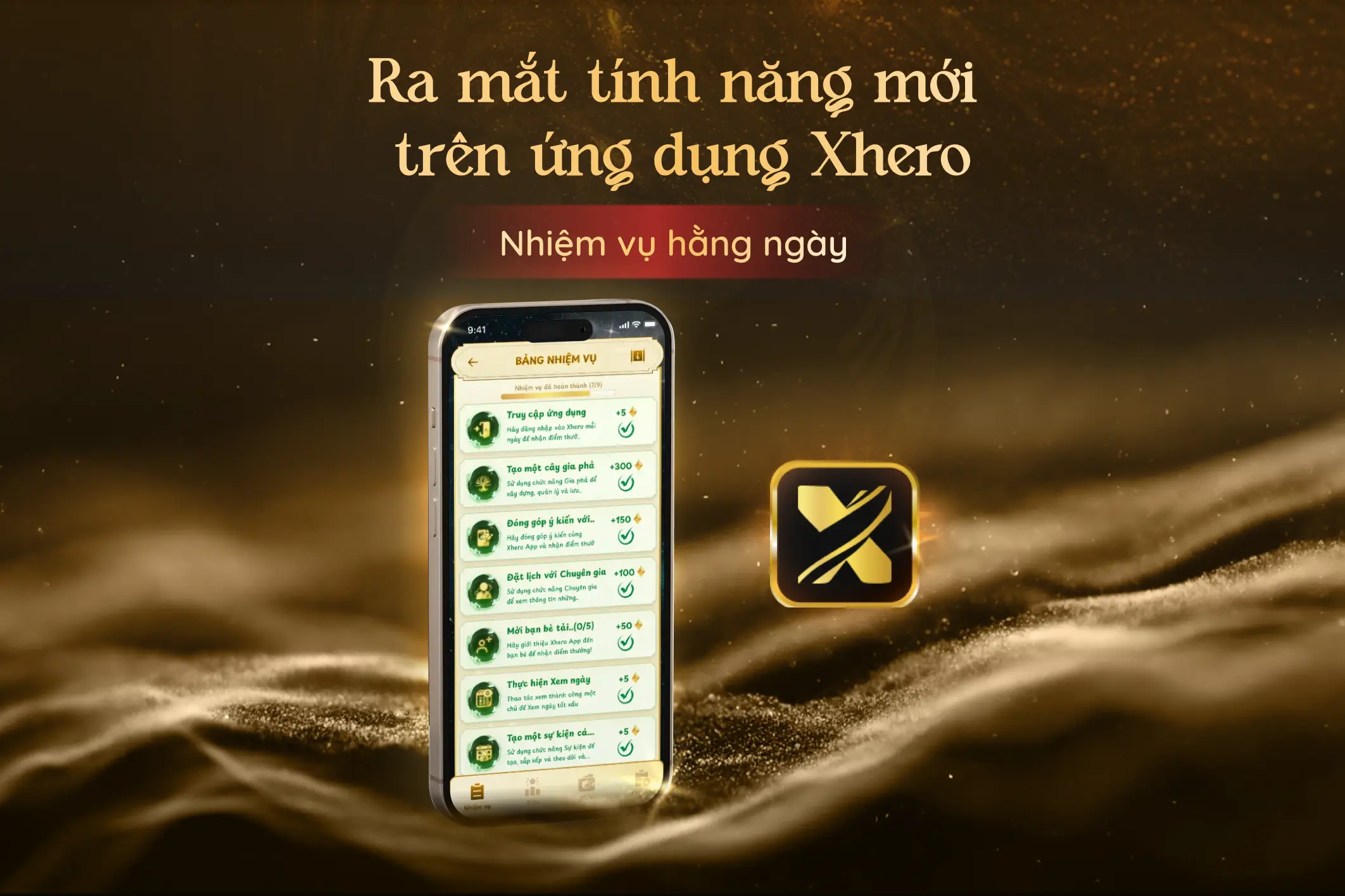 Ra mắt tính năng "Nhiệm vụ hằng ngày" trên Xhero app