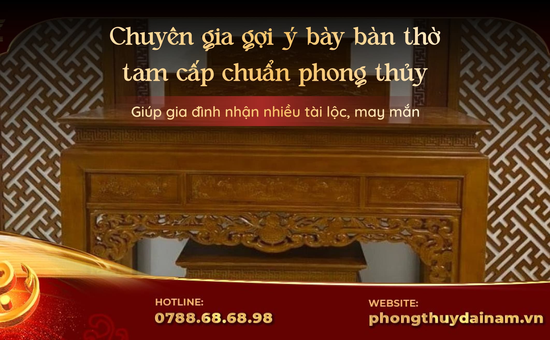 Chuyên gia gợi ý cách bày bàn thờ tam cấp chuẩn phong thủy